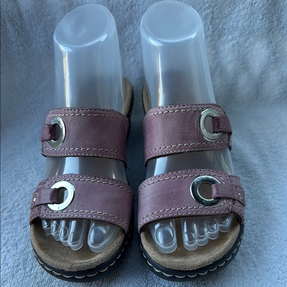 Clarks | Shoes | Clarks Lexi Willow Lavender Wedge Slide Sandals Womens ...